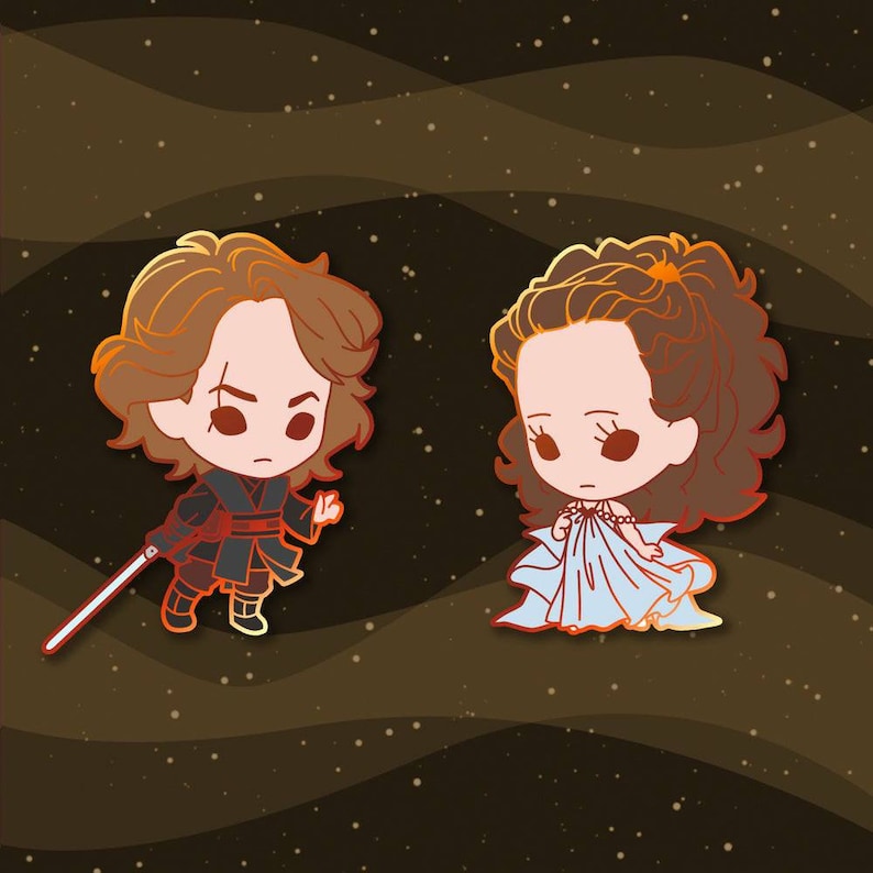 Anidala Pin Set Chibi Anakin Padme Hard Emaille Pin Set - Etsy.de