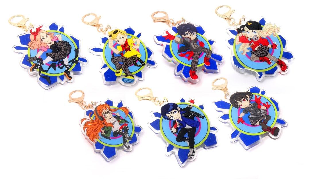 Persona 5 Acrylic Charm Keychains - Etsy