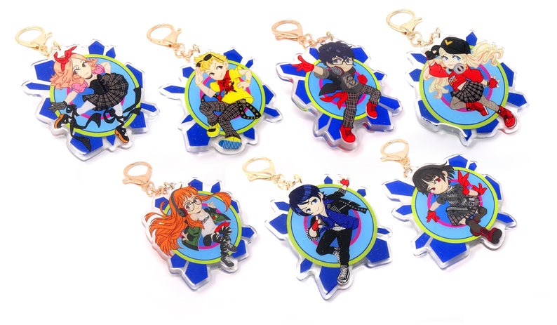 Persona 5 Acrylic Charm Keychains - Etsy