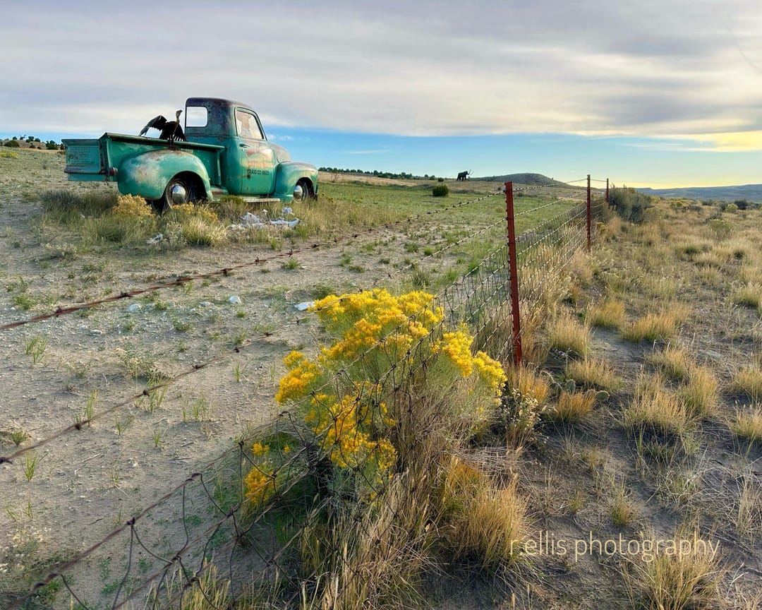 Colorado Sunrise Chevy Truck Photo Print: Rustic Western Wall Art ...