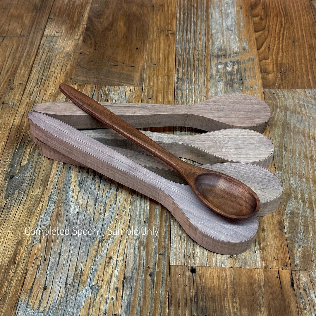 Set of Four 4 Wood Spoon Blanks, Carving Blanks, Spoon Carving Blanks ...