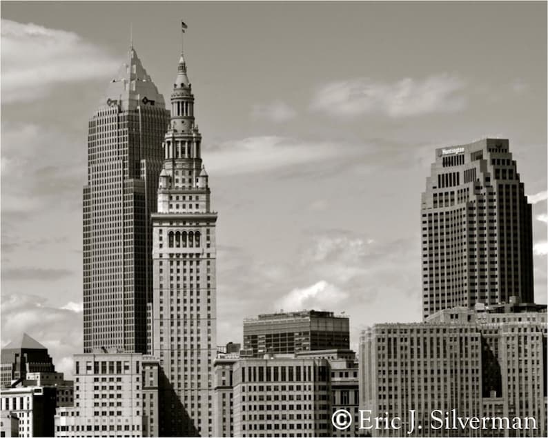 Cleveland Skyline Key Tower, Terminal Tower & BP Building - Etsy