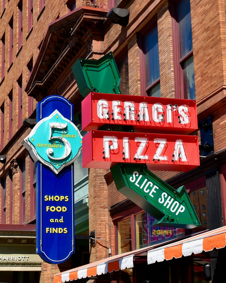 The Colonial Arcade and Neon Sign - 8x10 - Etsy