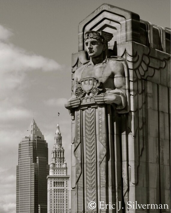 Lorain-carnegie Bridge Pylon Terminal Tower & Key Tower 8x10 | Etsy