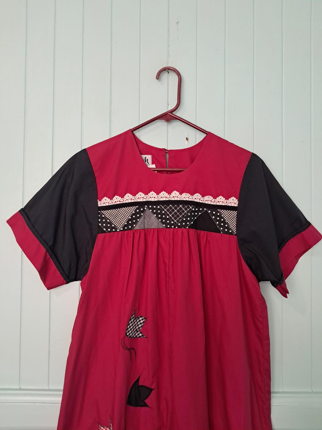 RM Hawaiian Muumuu Aloha Dress Sz M Vintage Magenta Japanese Asian ...