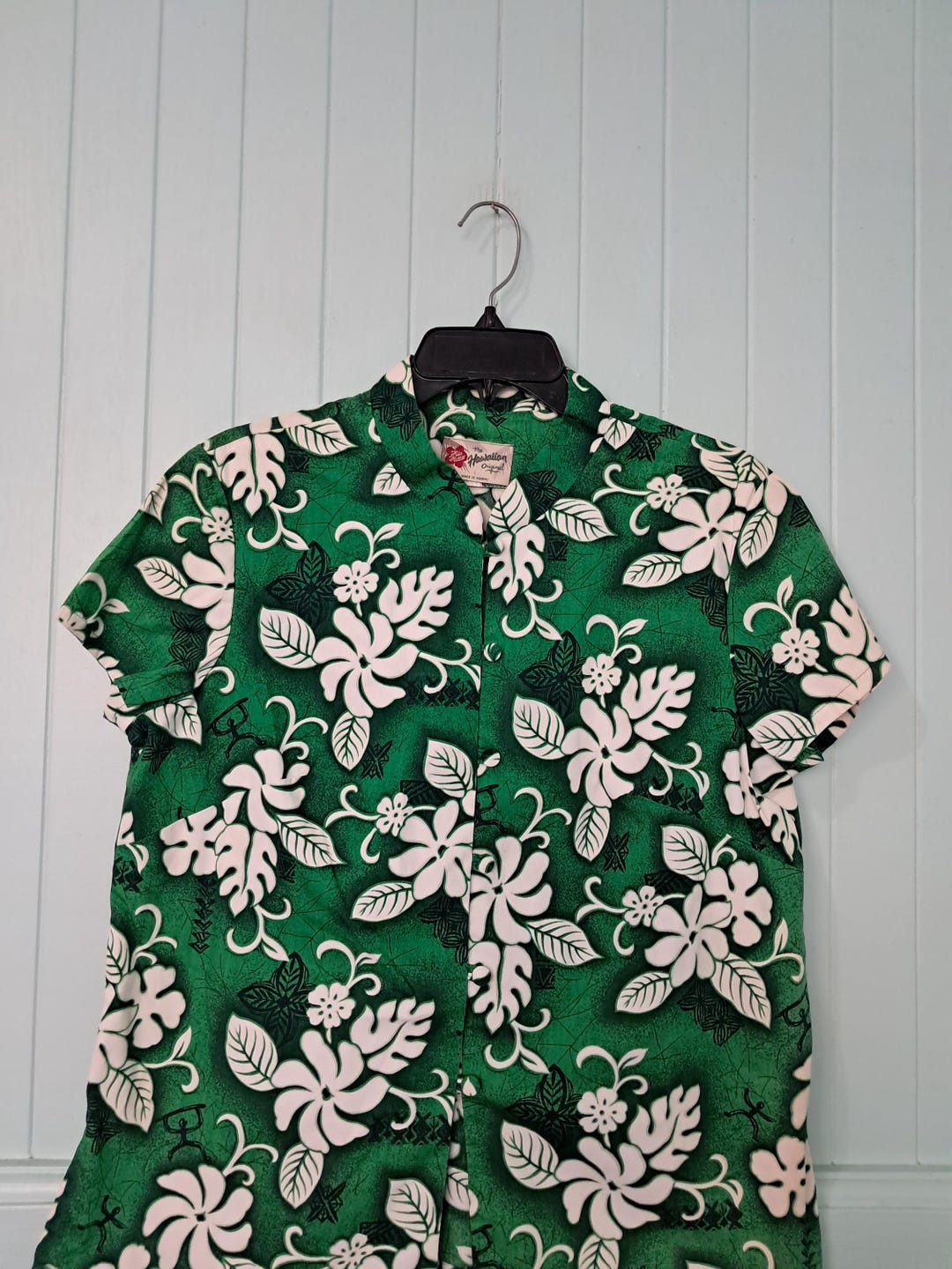 Hilo Hattie Womens Hawaiian Vintage Camp Shirt Blouse Aloha Sz L Cotton ...