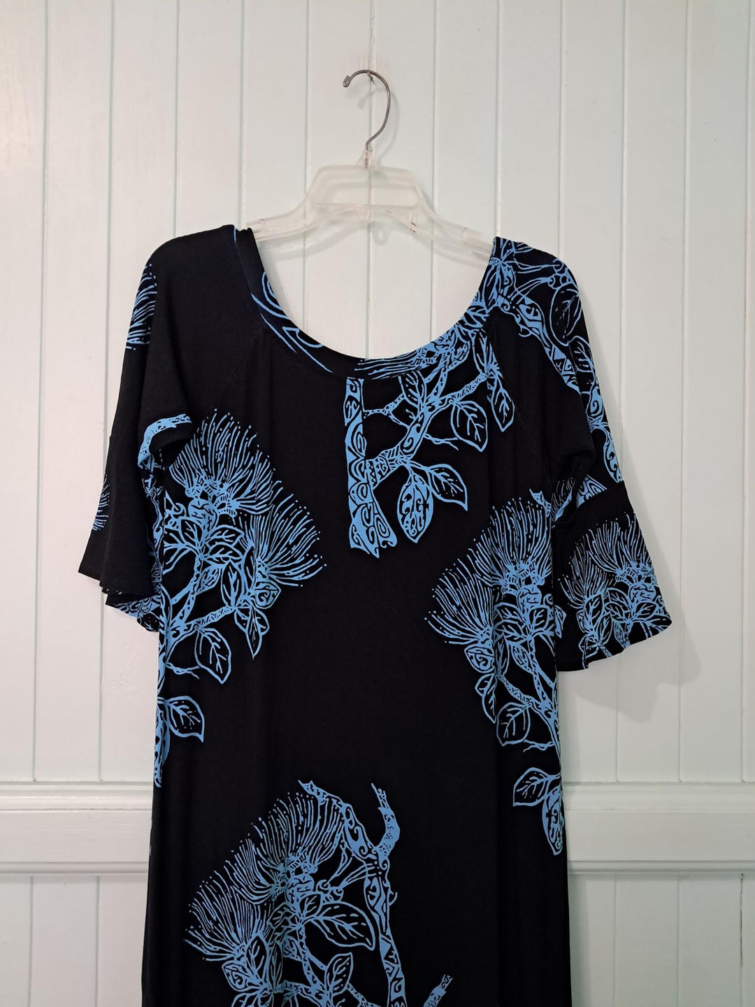 Wahine Toa Vintage Hawaiian Aloha Womens Maxi Dress Muumuu Sz S Ohia ...