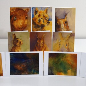 Animals Note Card Set, 10 Card Set - Etsy