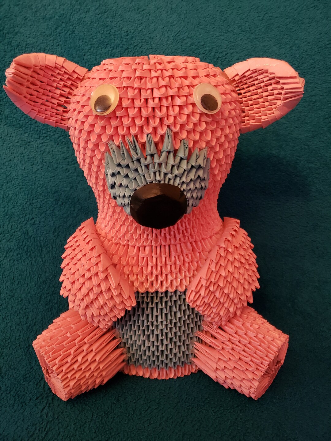 REARY TO SHIP, Bear 3D Origami, Bear, Pink Bear - Etsy