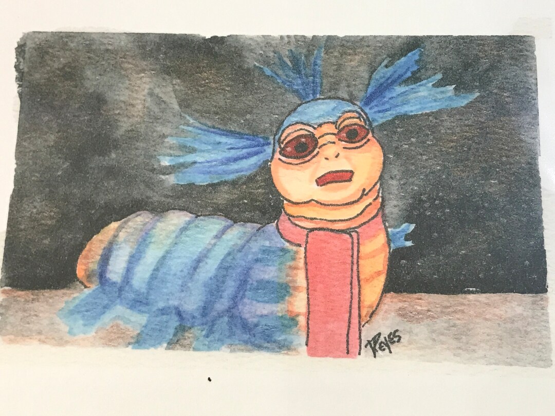 Labyrinth Worm Ello Illustration Art Print Pop Art Fan Art V4480 - Etsy