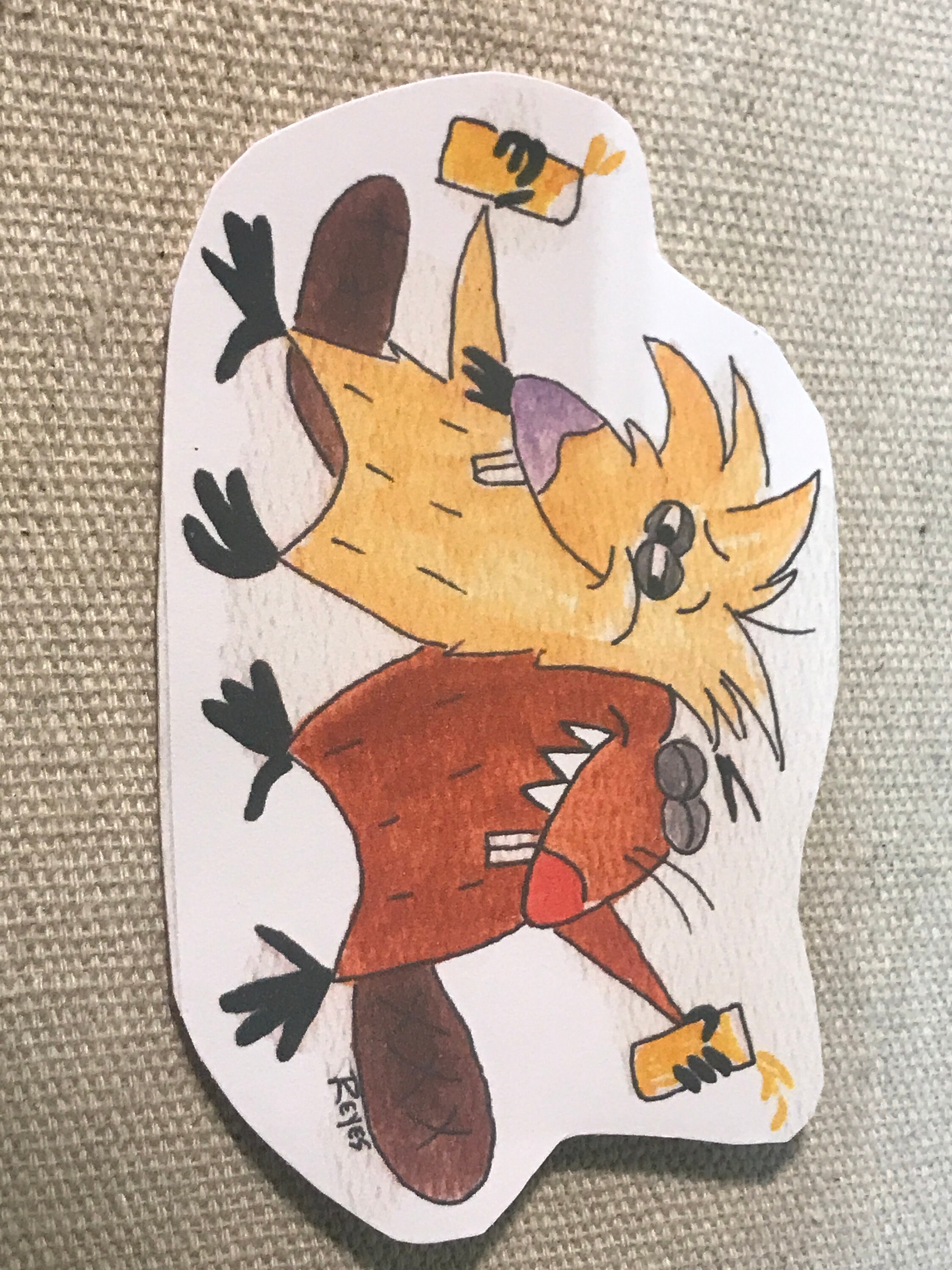 The Angry Beavers Drinking Beer Sticker 3 Pop Art - Etsy