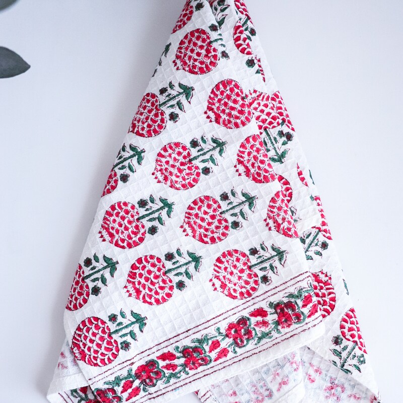 Block Print Tea Towel - Etsy