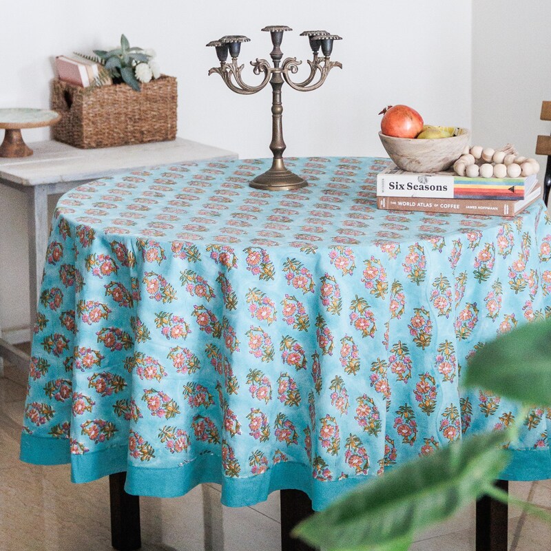 Turquoise Tablecloth - Etsy