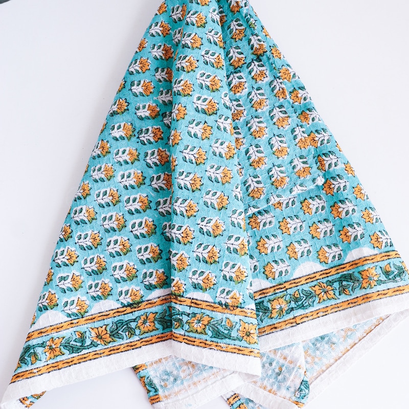 Block Print Tea Towel - Etsy