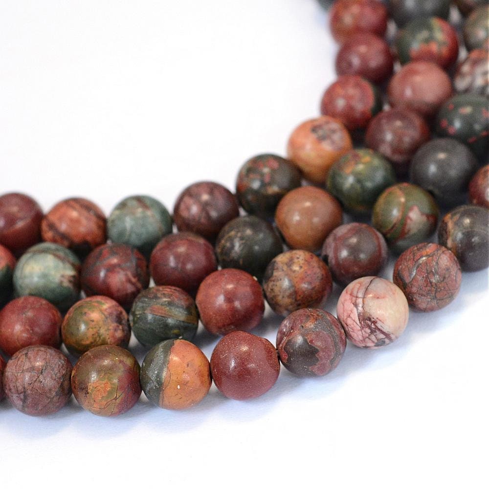 Picasso Jasper Beads, Round 8mm - 15 Inch Strand - Etsy