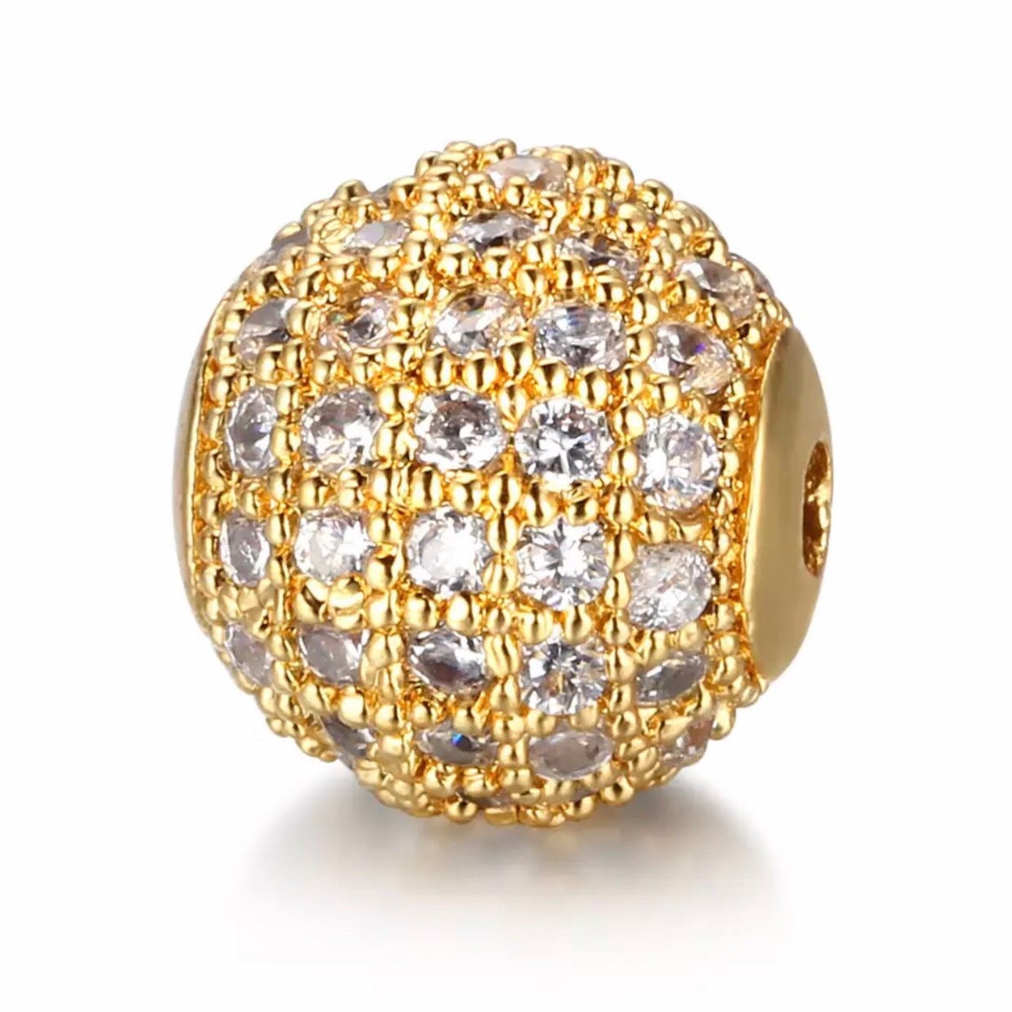 CZ Round Bead 10mm Cubic Zirconia Bead 10mm - Etsy