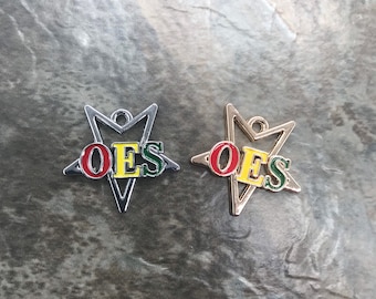 1 Round OES Order of the Eastern Star Charm Pendant - Etsy