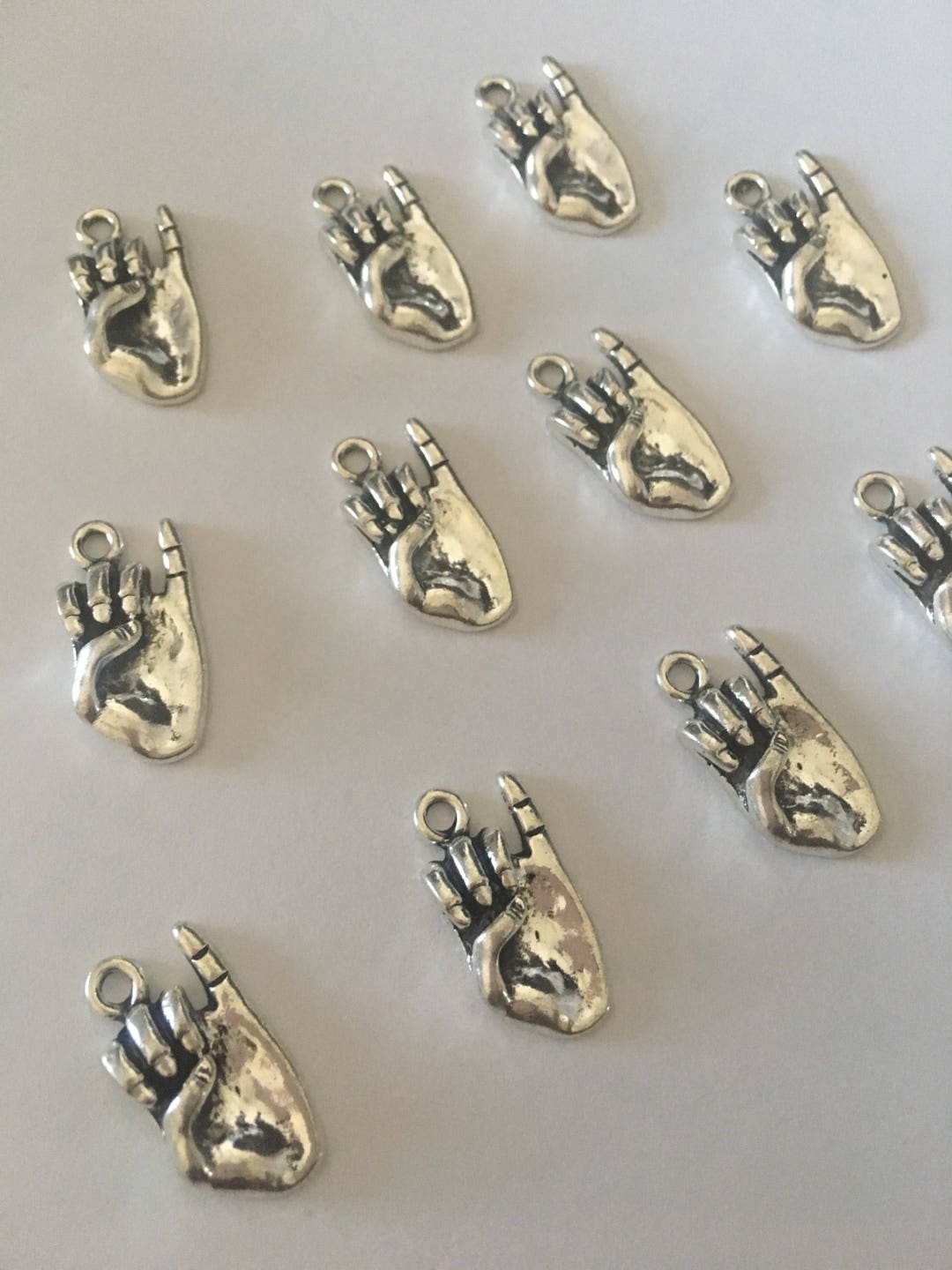 Hand Sign Charms / Letter I Sign Language Charms - Etsy