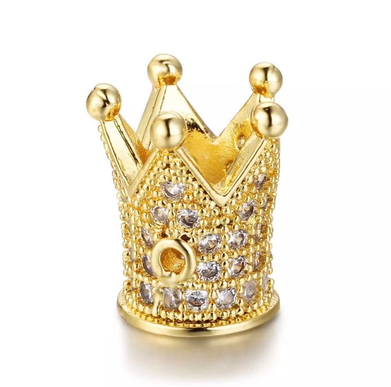 CZ Crown Bead, Cubic Zirconia Crown - Etsy