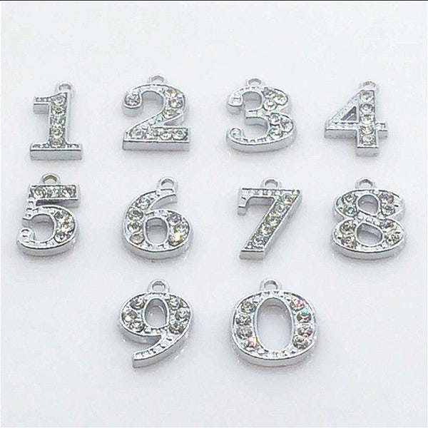 Number Charms - Etsy