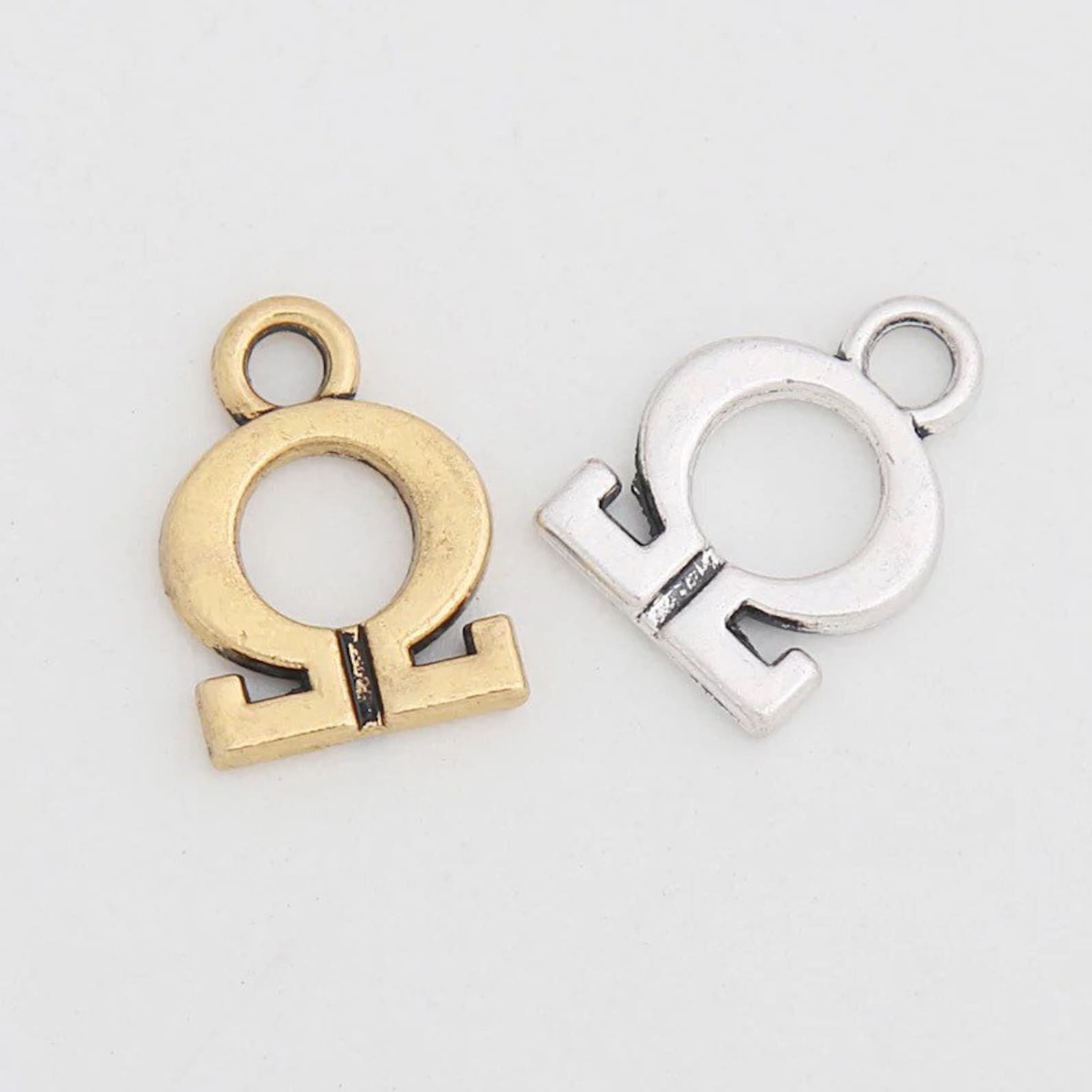 Omega Charms, Greek Letter - Etsy