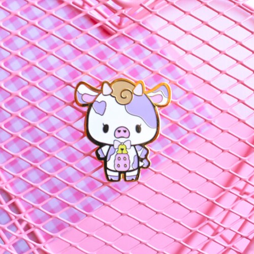 Lavender Cow Pin - Etsy