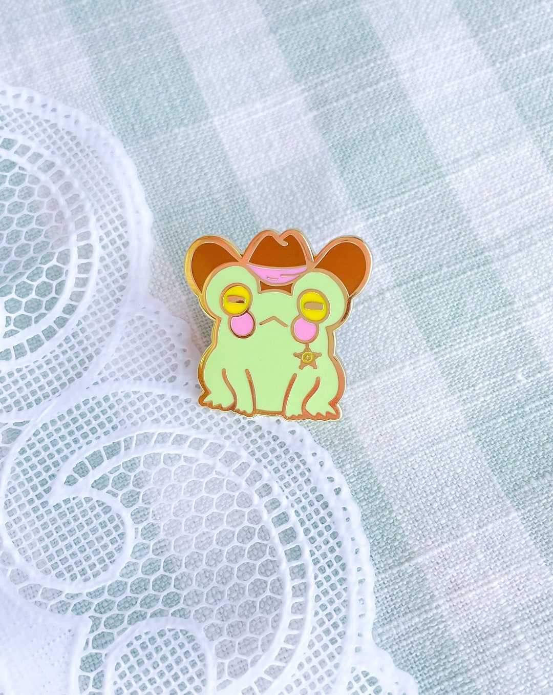 Cowboy Froggy Gunther Enamel Pins - Etsy