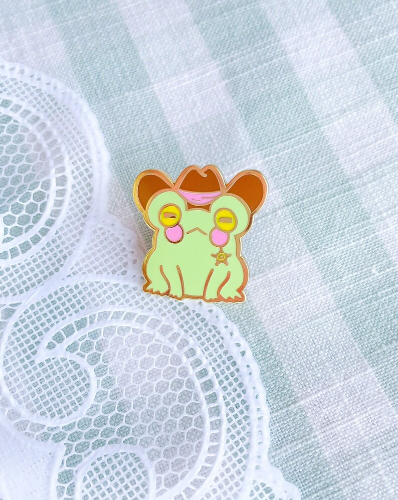 Cowboy Froggy Gunther Enamel Pins - Etsy