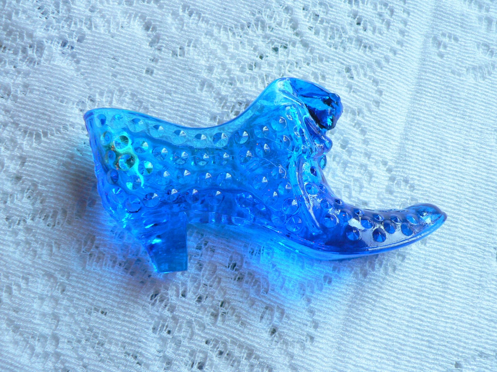 Fenton Glass Cat Hobnail Blue Circa 1970s - Etsy