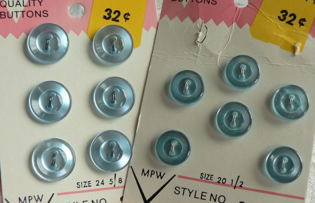 Baby Blue Two Hole Buttons Circa 1970 - Etsy