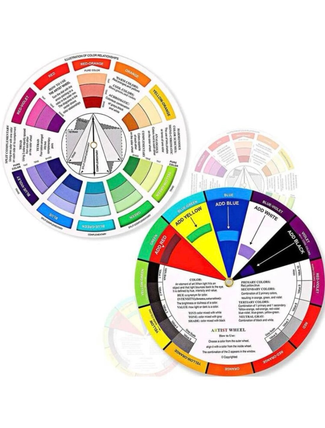 COLOUR WHEEL Colour Mixing Guide Colour Theory for - Etsy