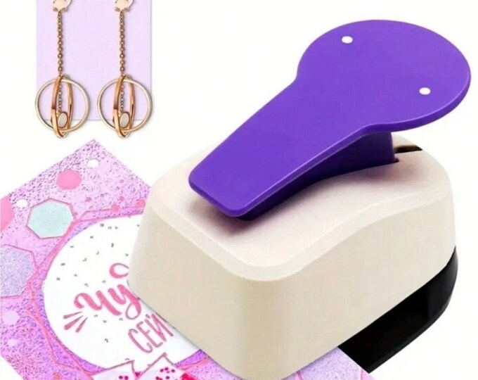 EARRING CARD PUNCH Guided Hole Punch for Hooks & Studs Jewellery Making ...