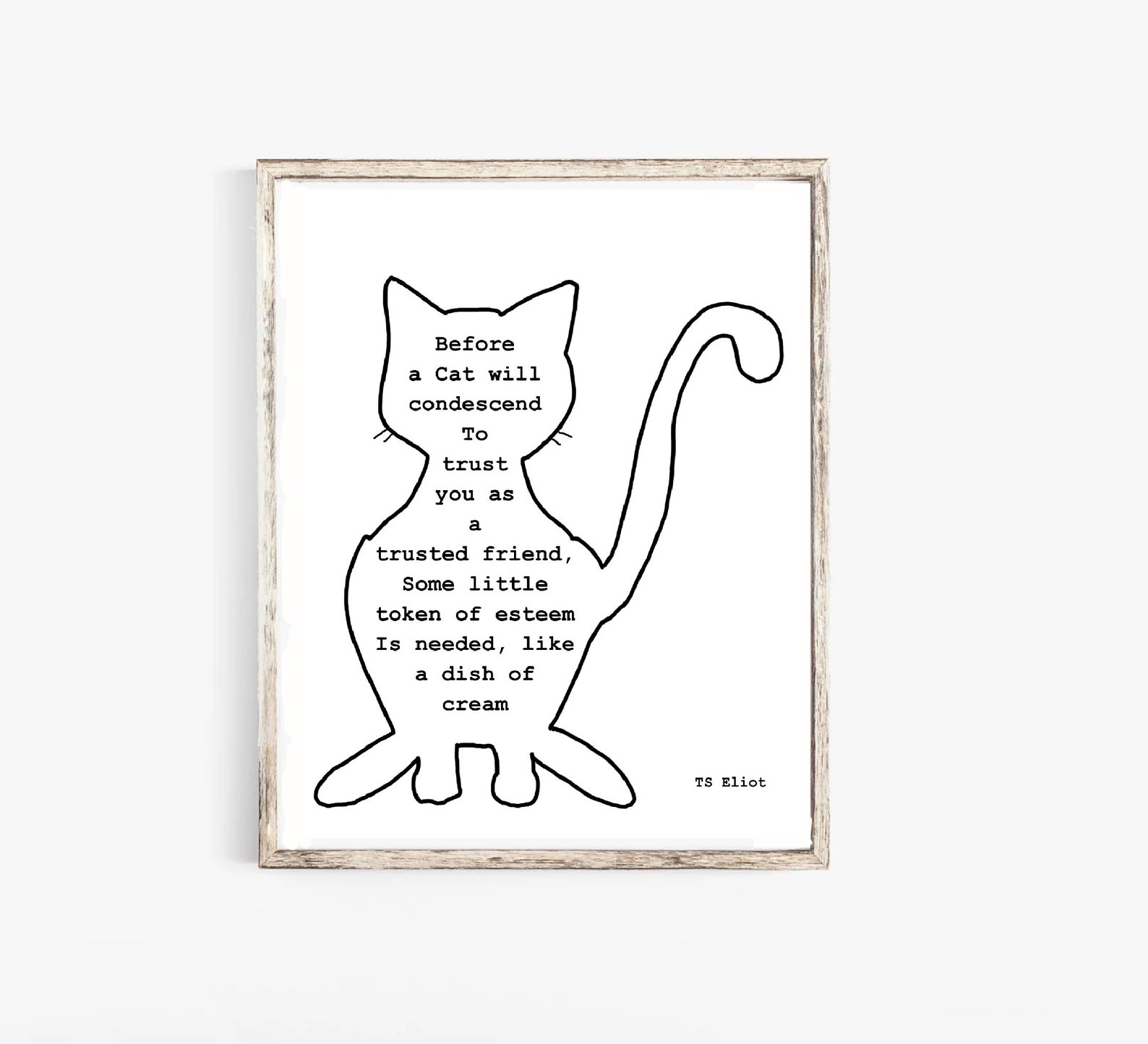 TS Eliot Cat Poem Famous Poet Print Printable Wall Art Cat - Etsy