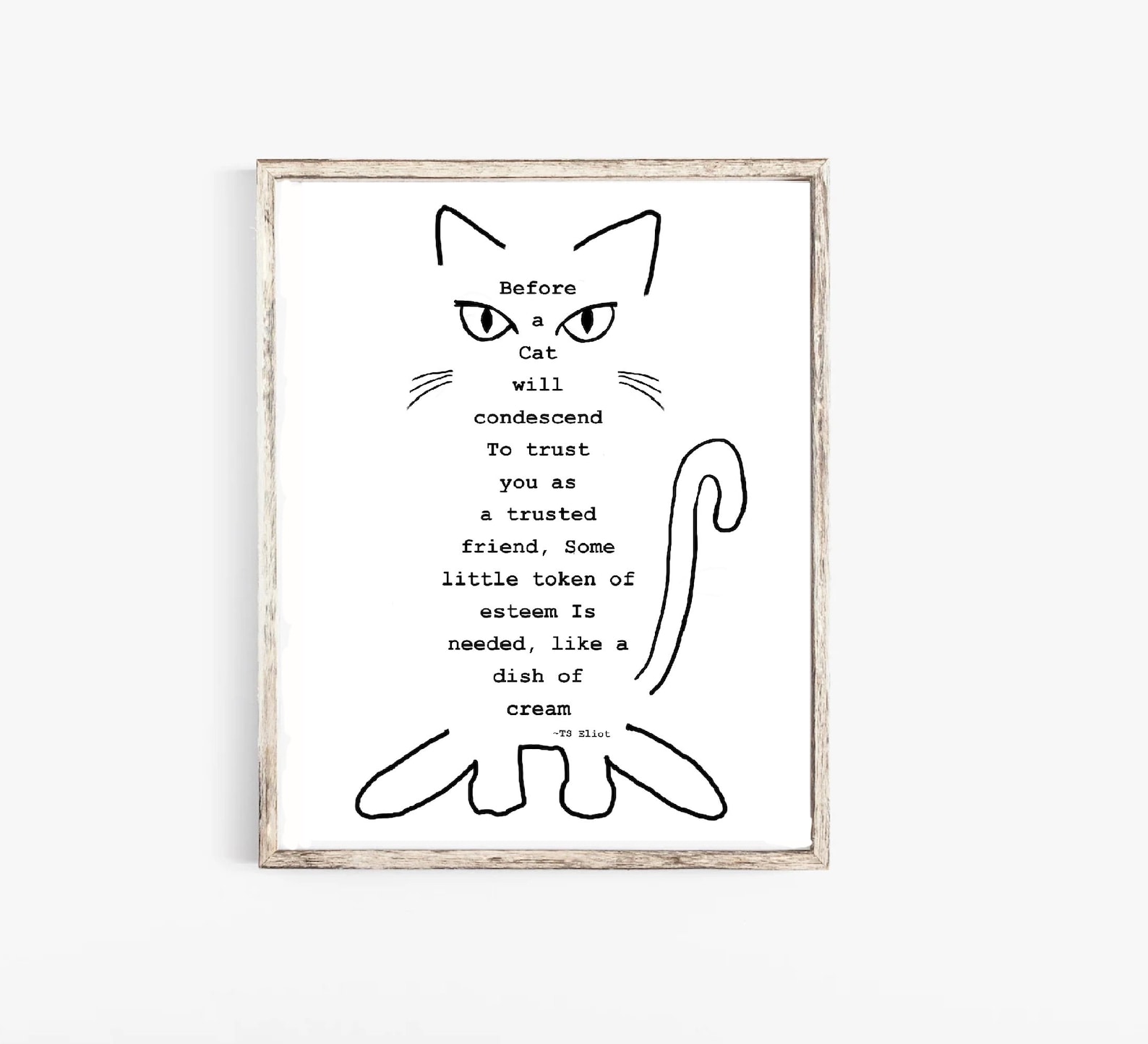TS Eliot Cat Poem, Famous Poet Print, Printable Wall Art, Cat Lover ...