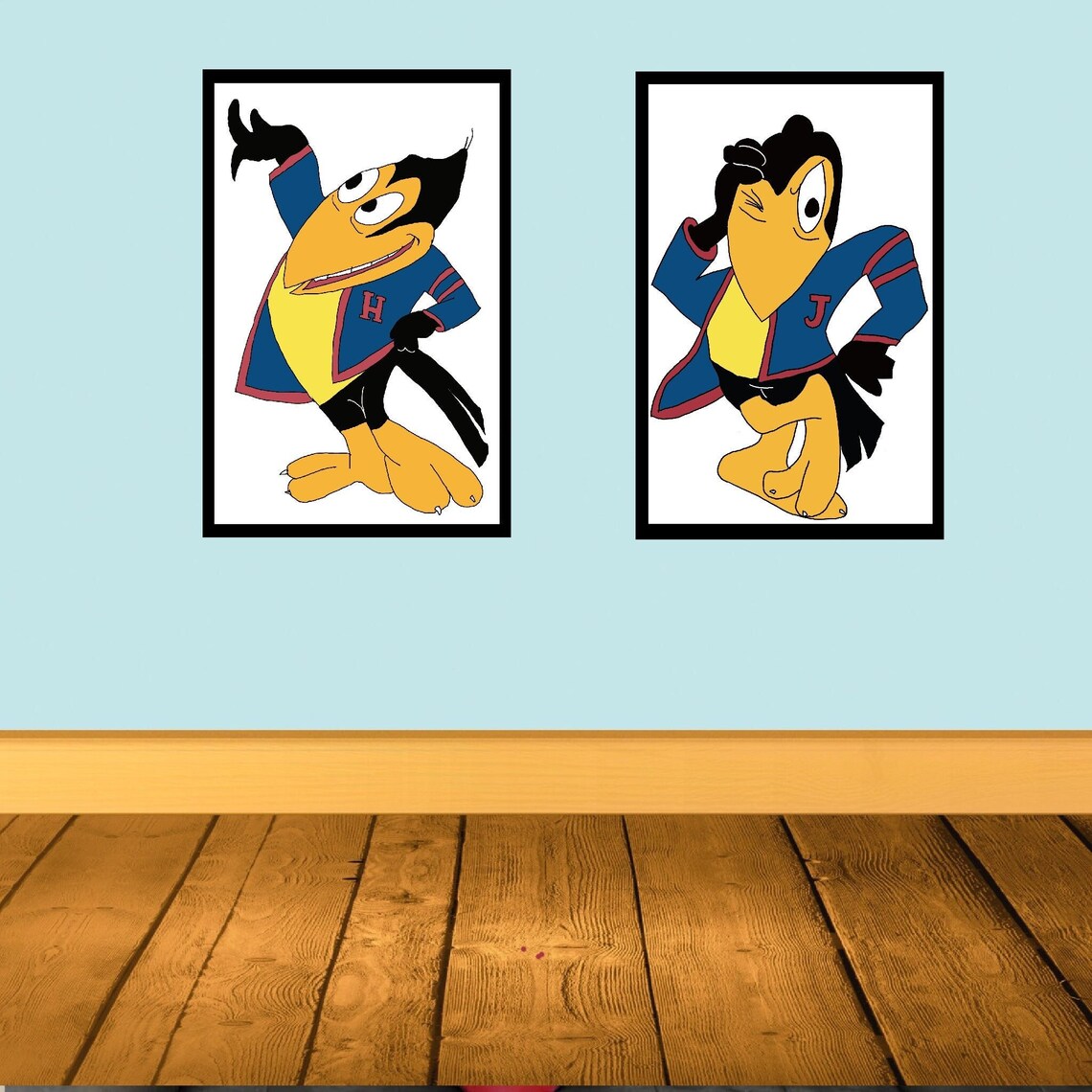 Retro Cartoon Posters, Classic Cartoon Characters, Digital Drawings ...