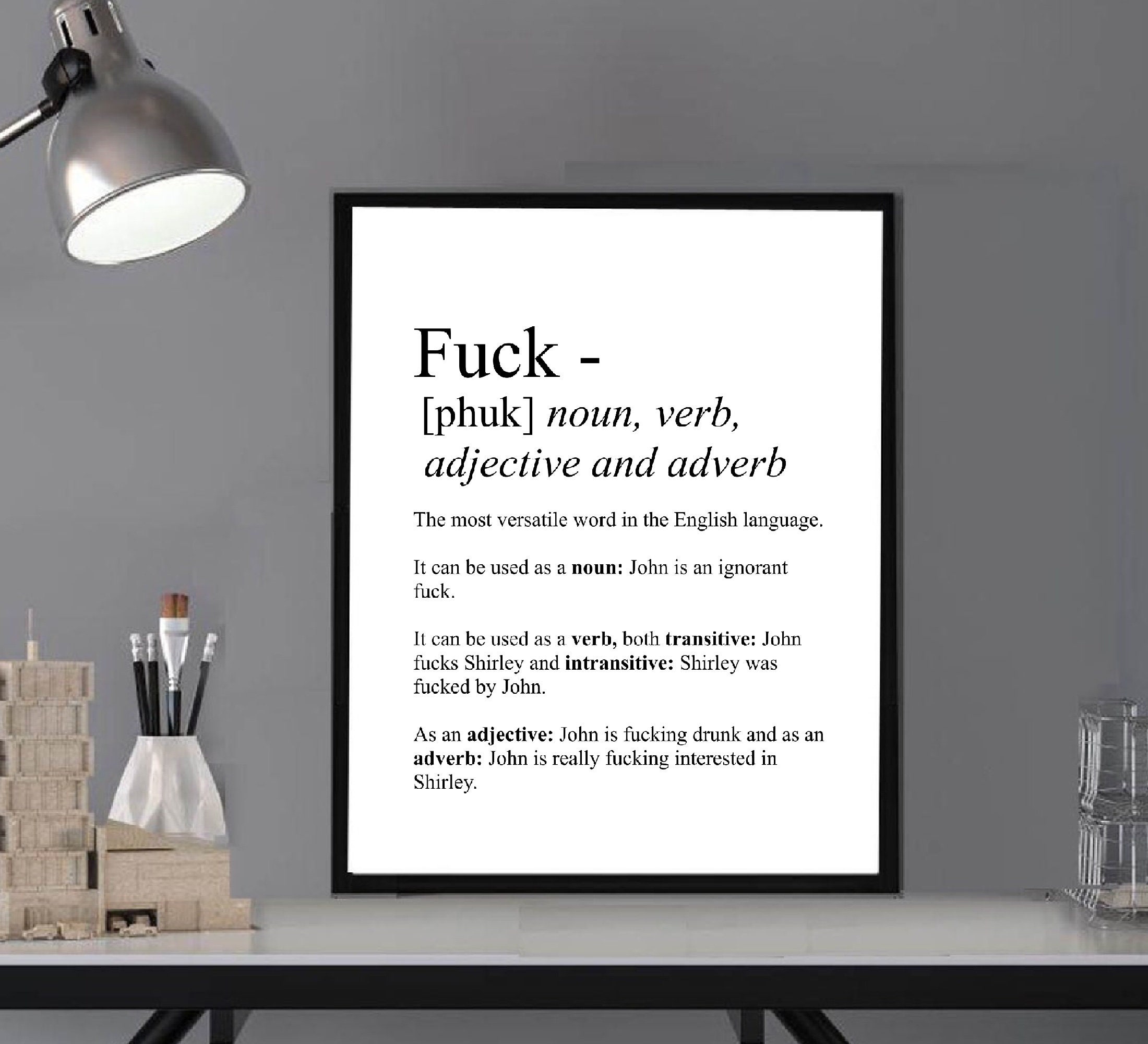 Humorous Curse Word Print - Etsy