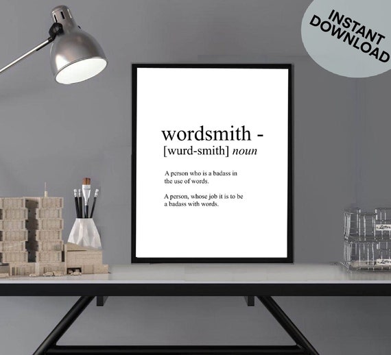 Humorous Wordsmith Definition Poster Geek Art Funny Art | Etsy
