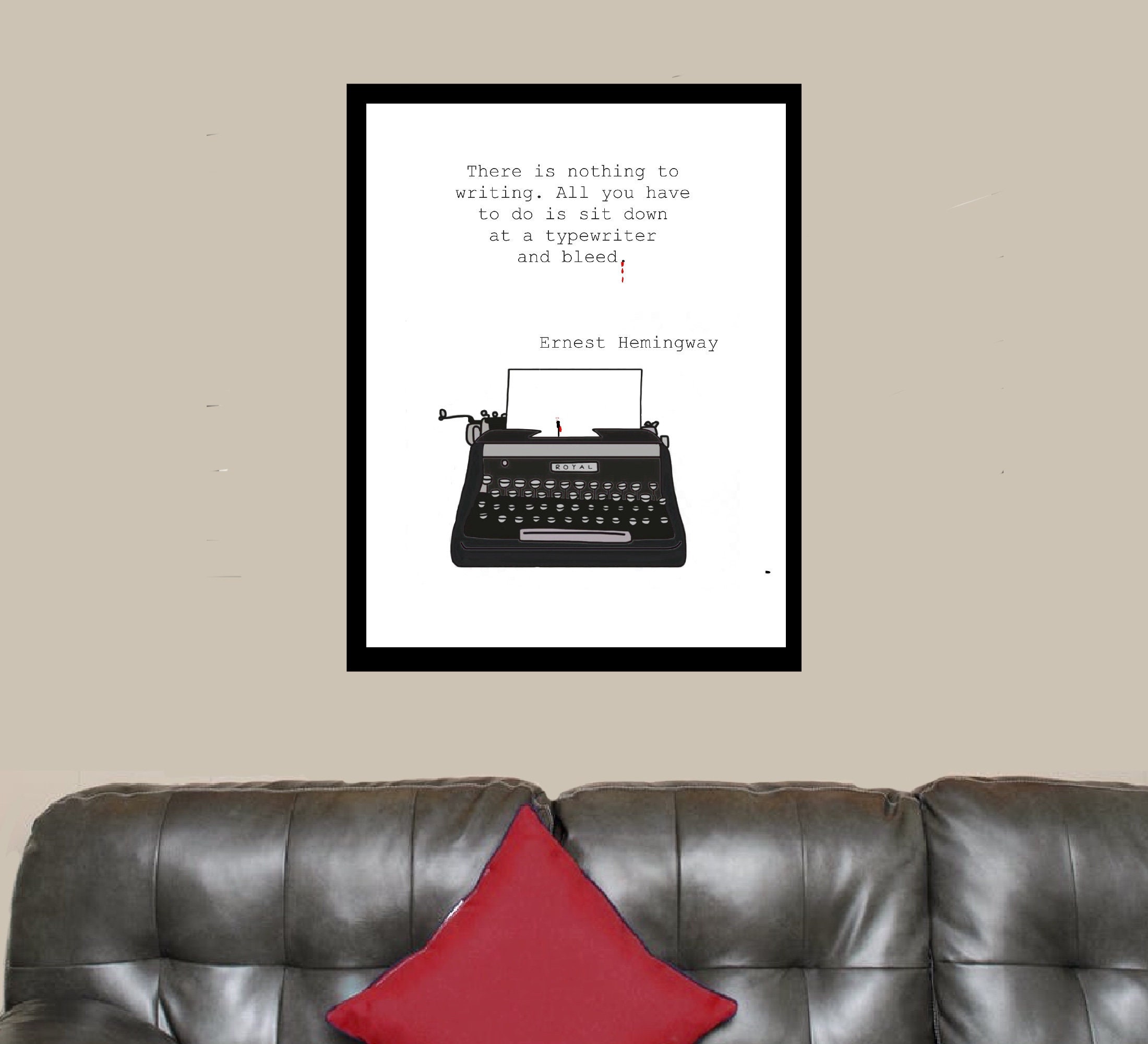 Ernest Hemingway Quote Print, Printable Wall Art, Home Decor, Office ...