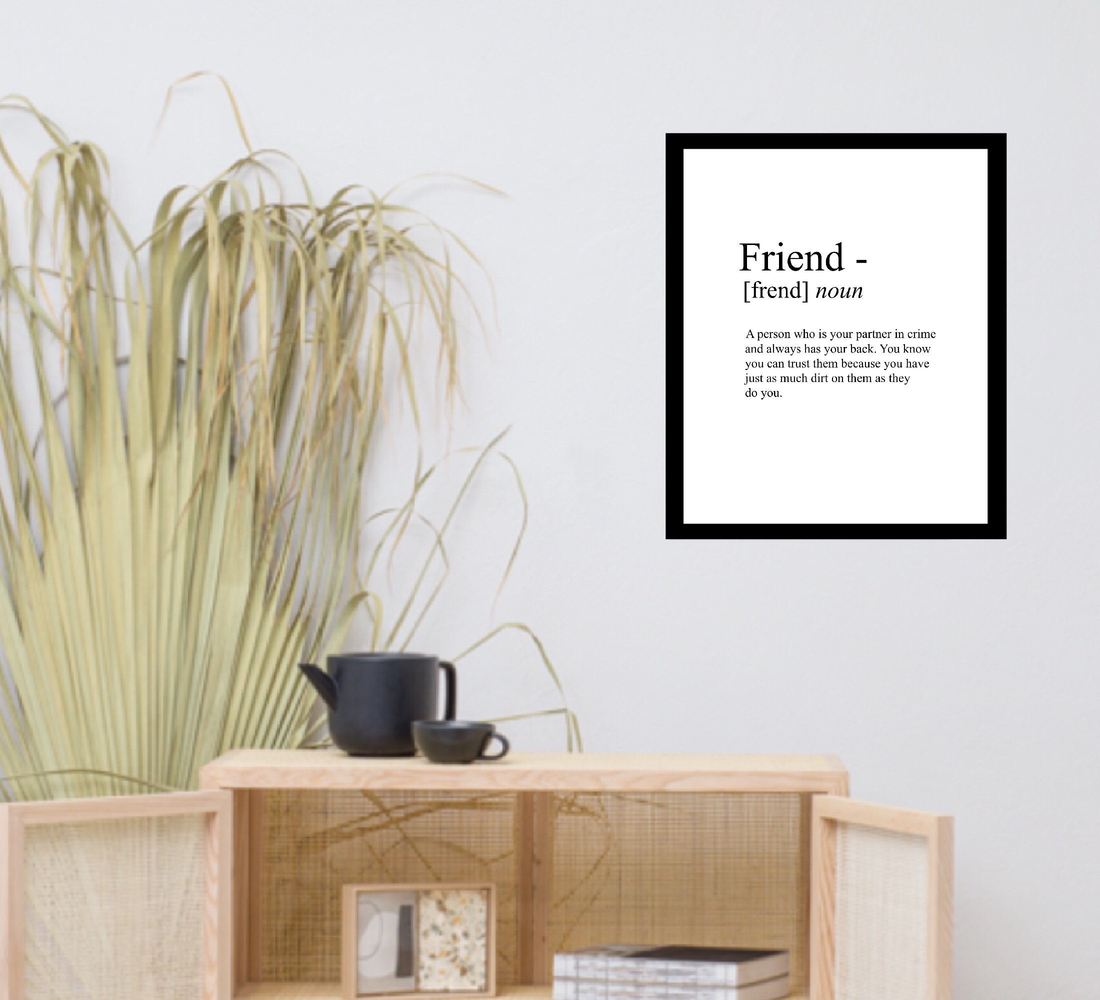 Friend Definition Print - Etsy