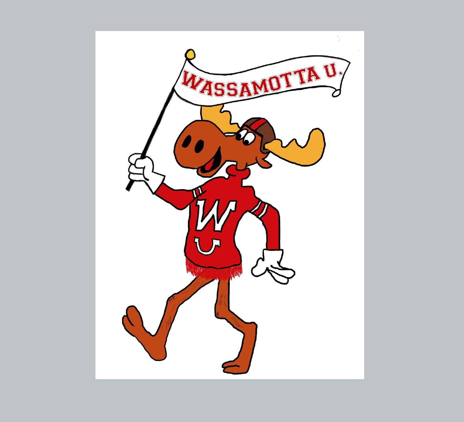 Retro Bullwinkle Digital Drawing - Etsy