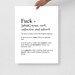 Humorous Curse Word Print - Etsy