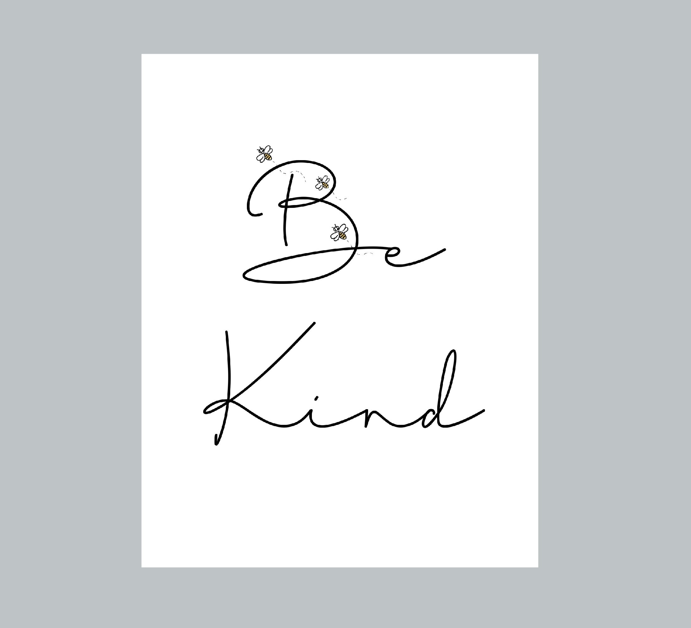 Be Kind Printable Wall Art, Instant Download, Inspirational Art ...