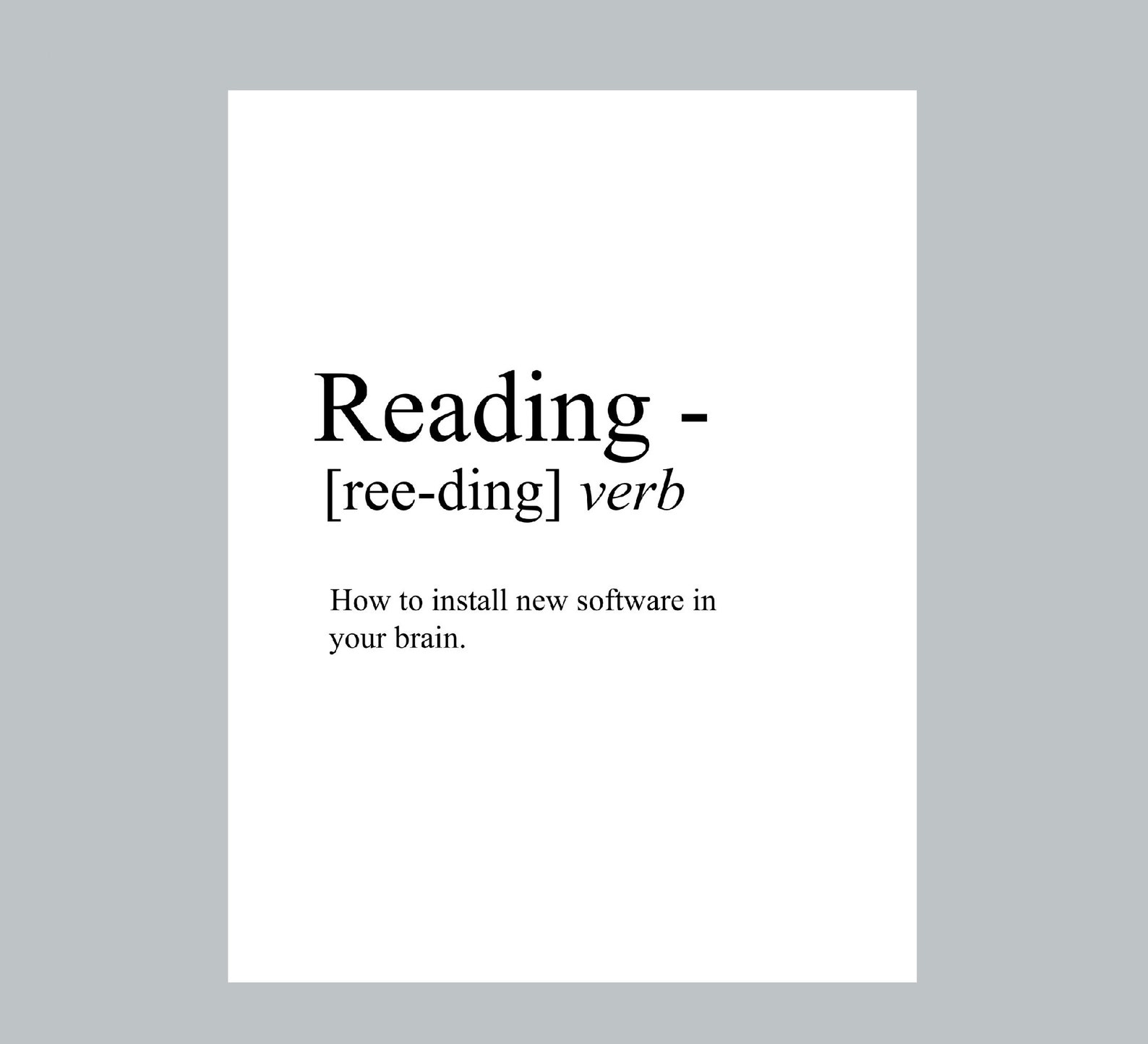 Reading Definition Print, Funny Definition Print - Etsy