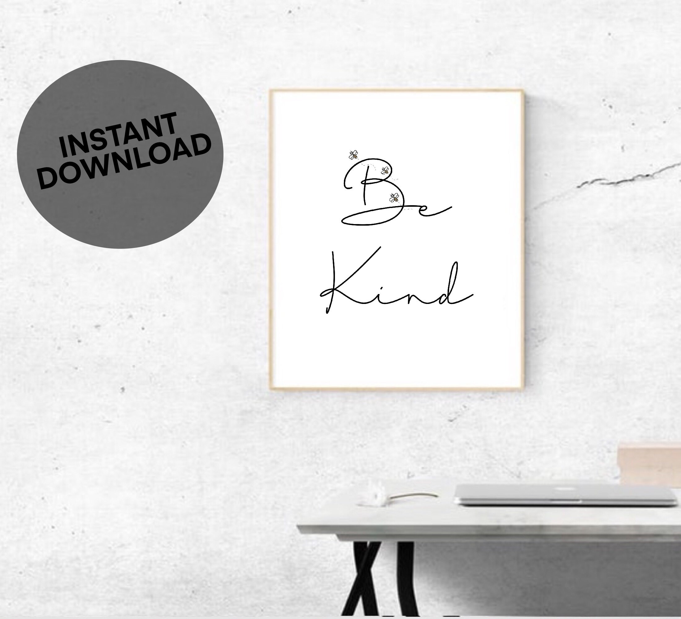 Be Kind Printable Wall Art, Instant Download, Inspirational Art ...