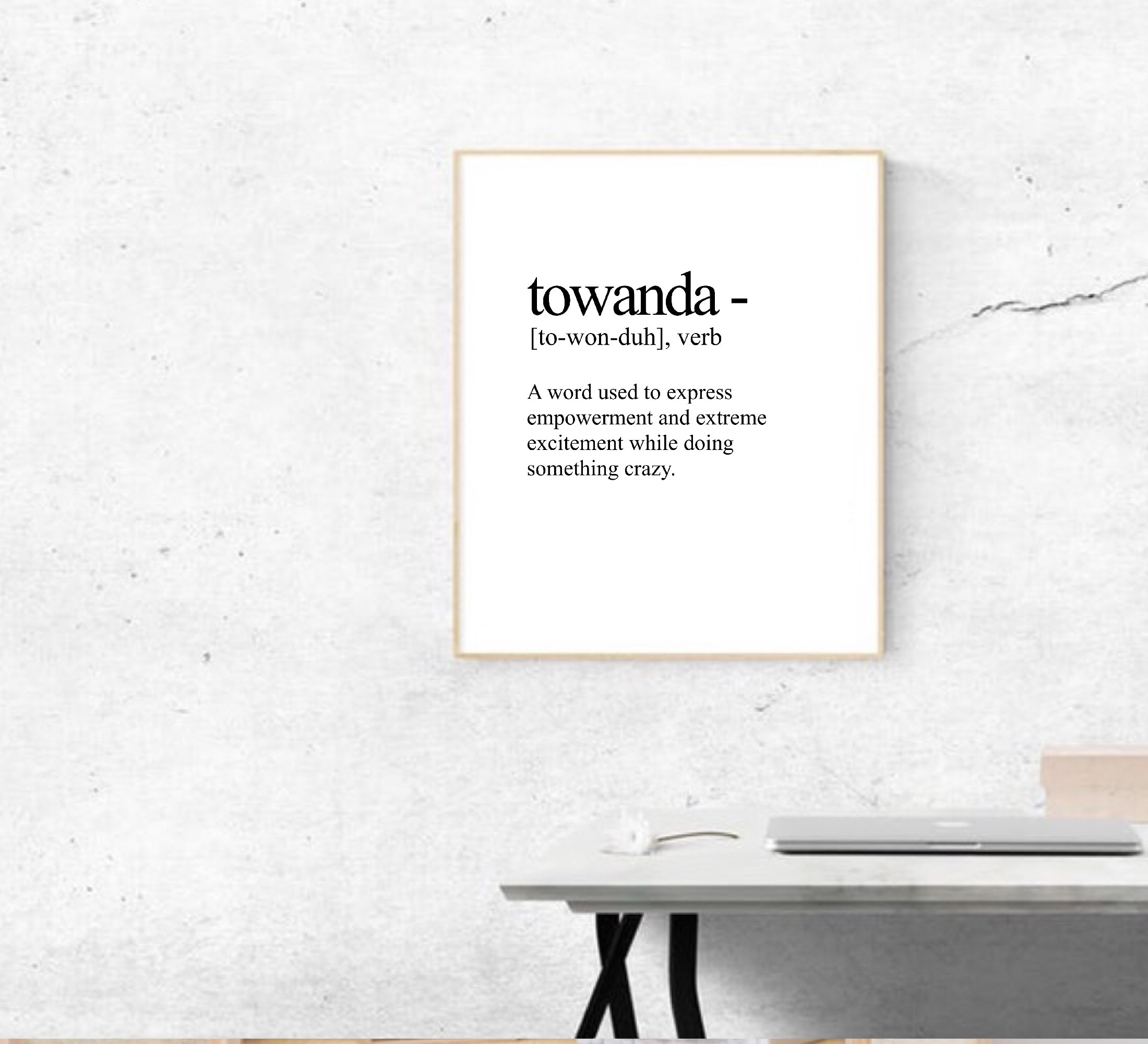 Towanda Definition Print, Movie Quote Print, Humorous Definition Print ...