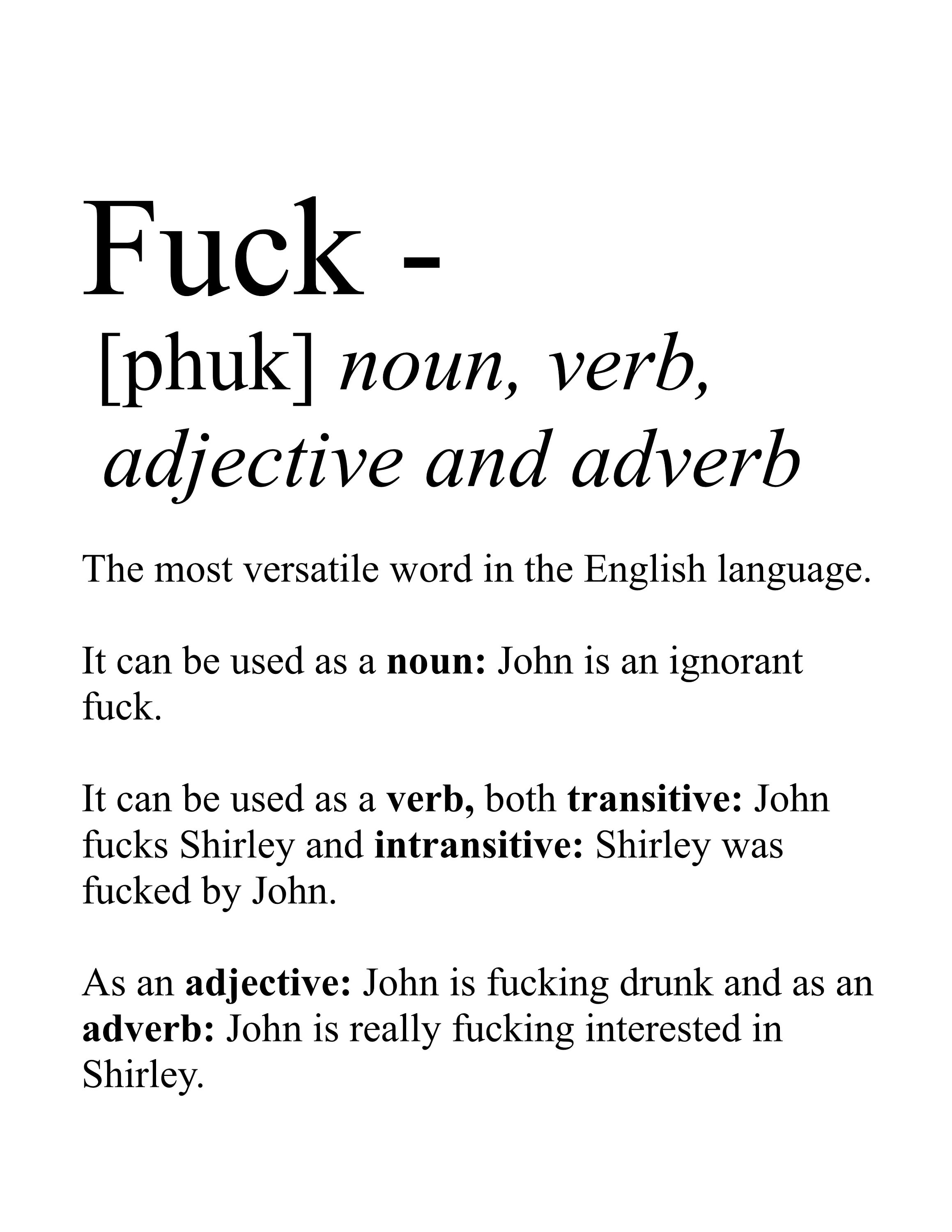 Humorous Curse Word Print - Etsy