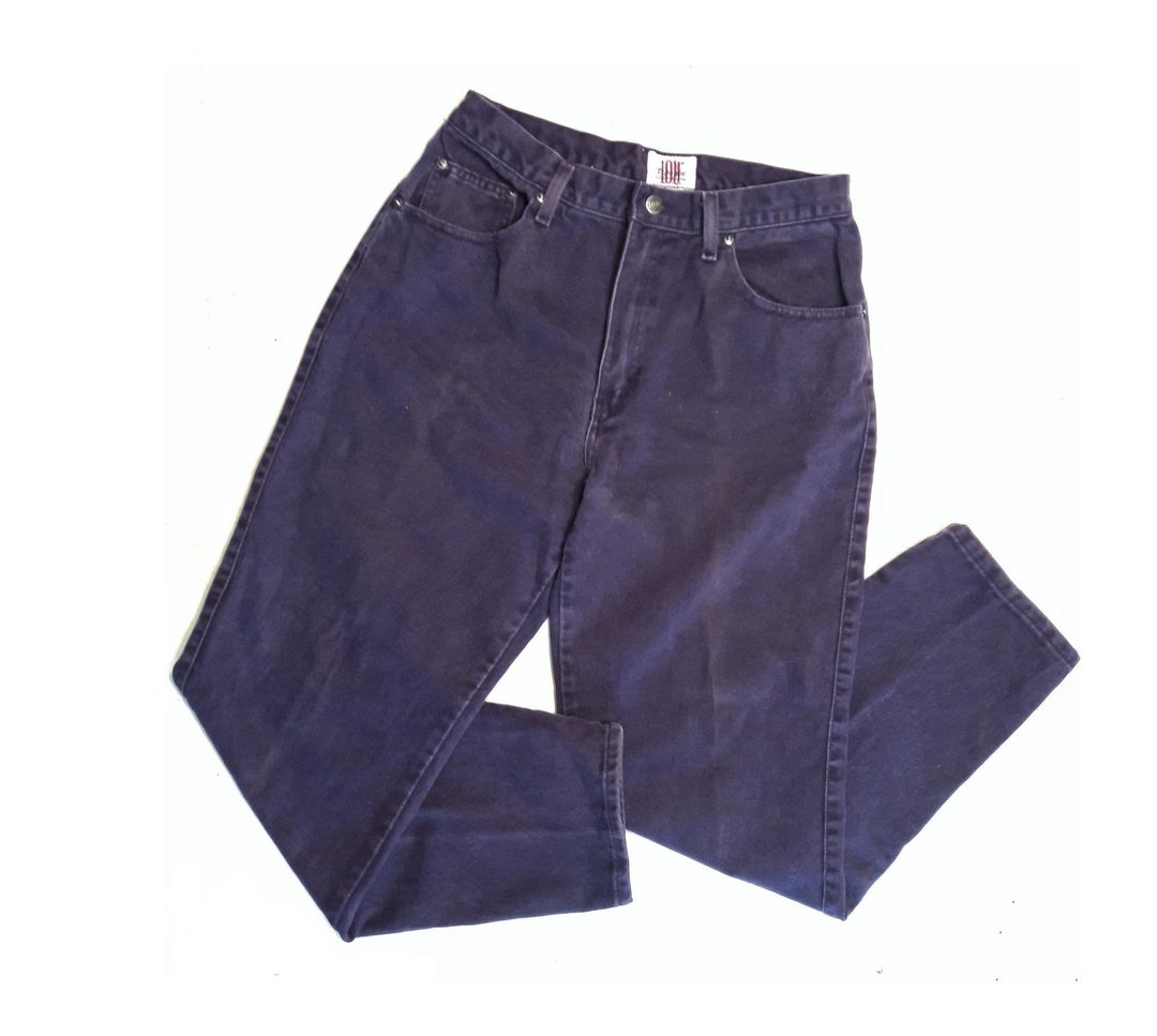 1980s IOU Extra Blue Vintage / Purple Mom Jeans / Colorful Pants ...