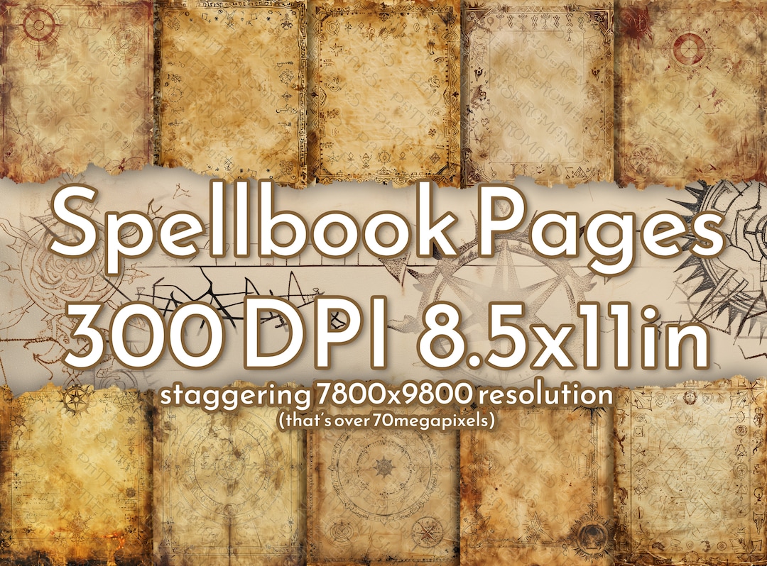 Old Paper Pages Collection, Junk Journal, Spellbook, Scrapbook Kit ...