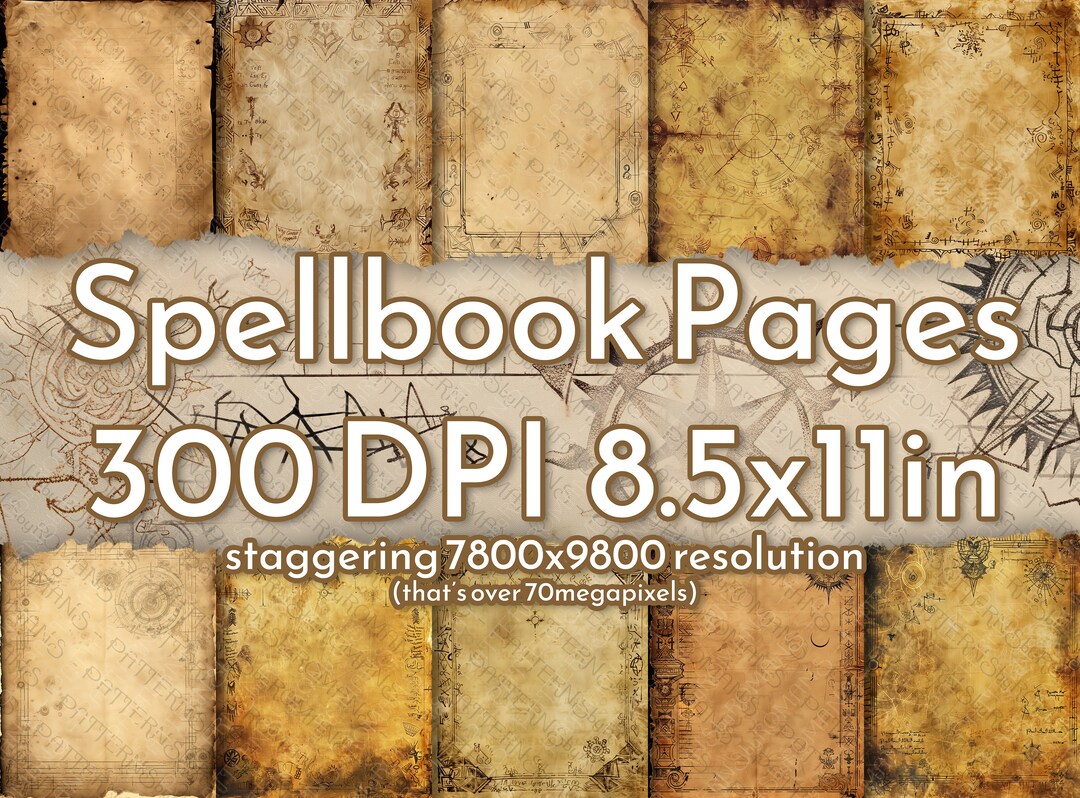 Old Paper Pages Collection, Junk Journal, Spellbook, Scrapbook Kit ...