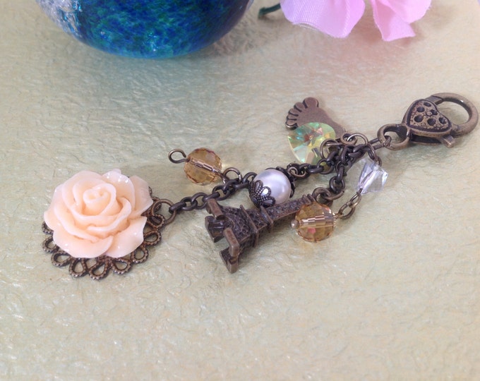 Resin Flower Purse Charm or A Zipper Pull Charm A Gift for - Etsy